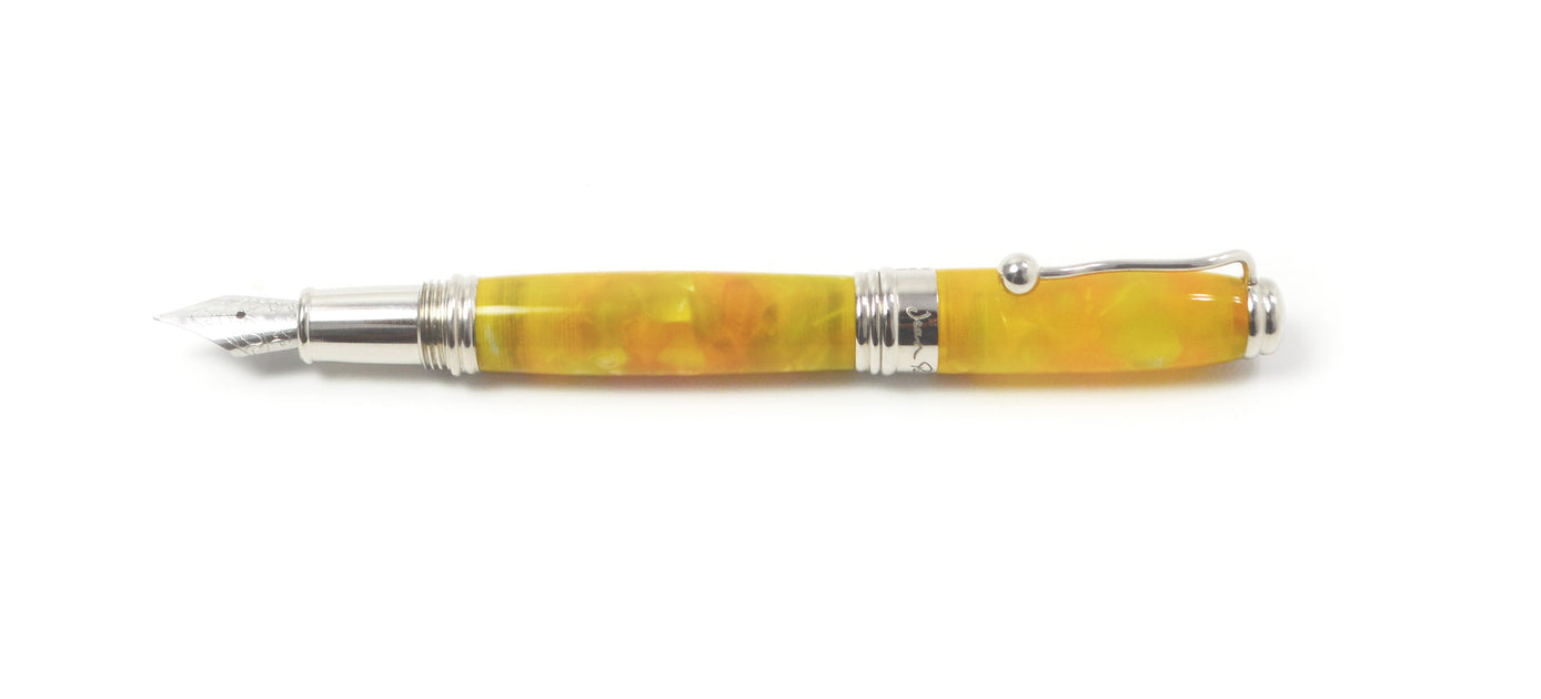 Jean-Pierre Lepine - Indigo Classic Murano - Fountain Pen - Spotted Ye ...