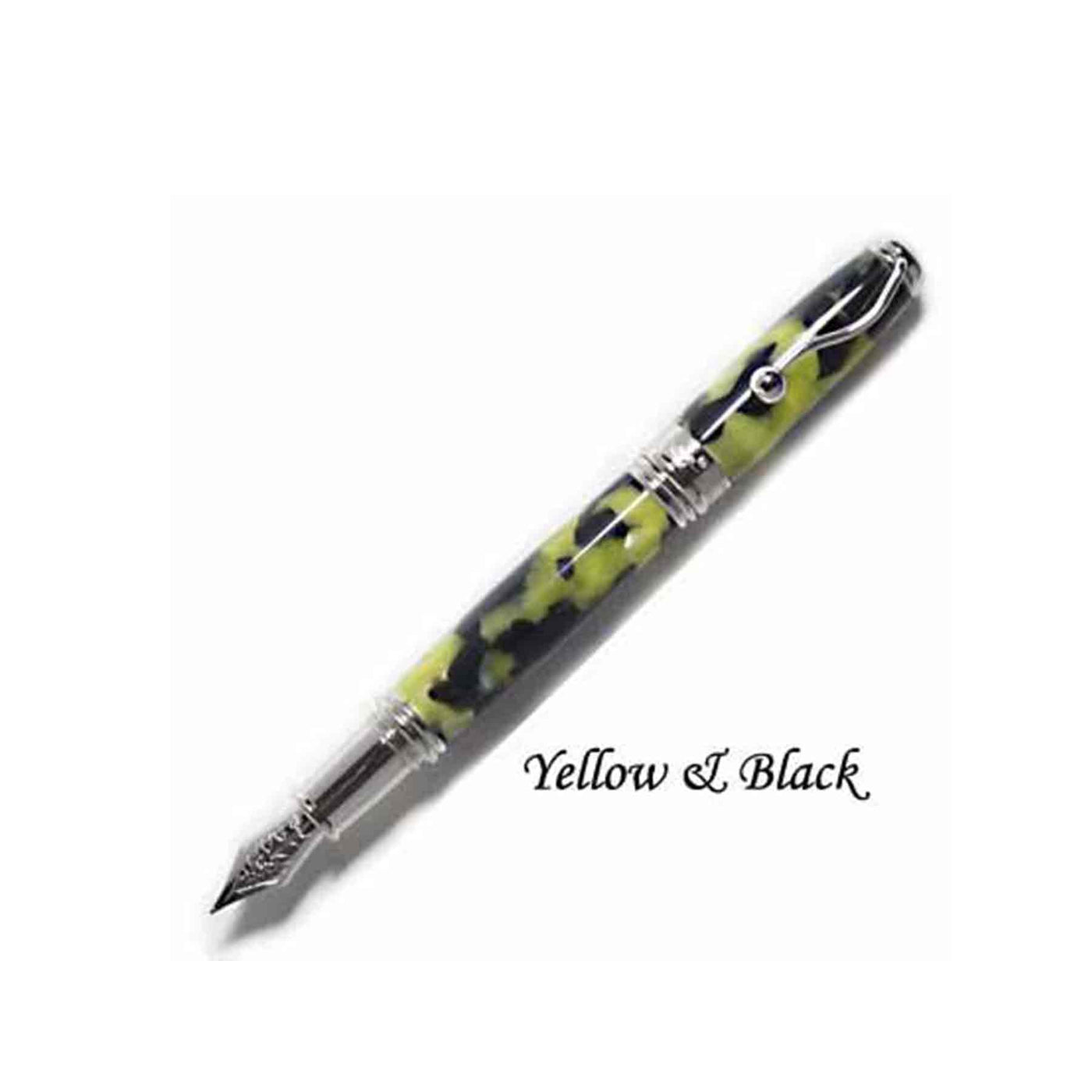 Jean-Pierre Lepine - Indigo Classic Murano - Fountain Pen - Yellow Bla ...