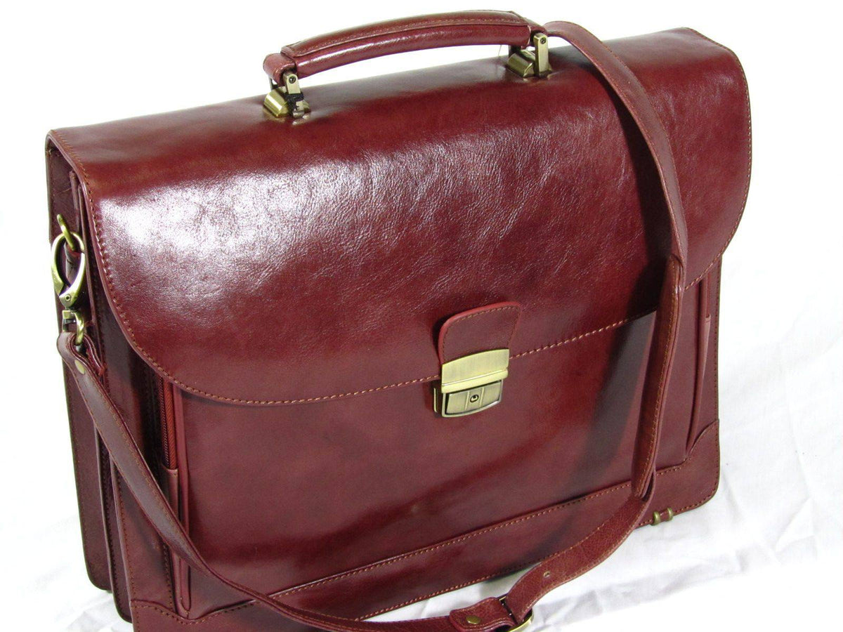 Orna "Classic" Double Bellow Bag with Front Pocket– Papier Plume