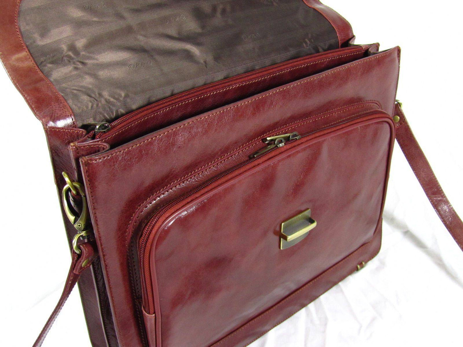 Orna "Classic" Double Bellow Bag with Front Pocket– Papier Plume