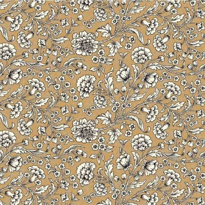 Rossi - Wrapping Paper - Gold Flowers– Papier Plume